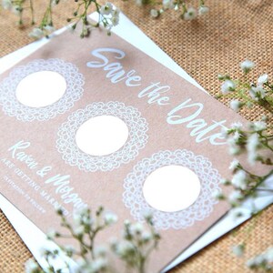 SAMPLE Save the Date Scratch off Wedding Invitation - Etsy