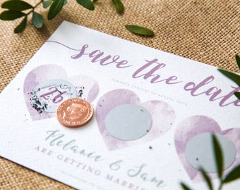 SAMPLE Save the Date Scratch off Wedding Invitation | Etsy