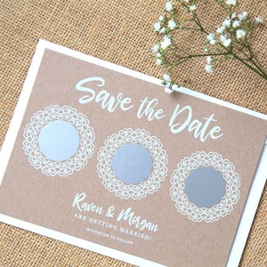 SAMPLE Save the Date Scratch off Wedding Invitation - Etsy