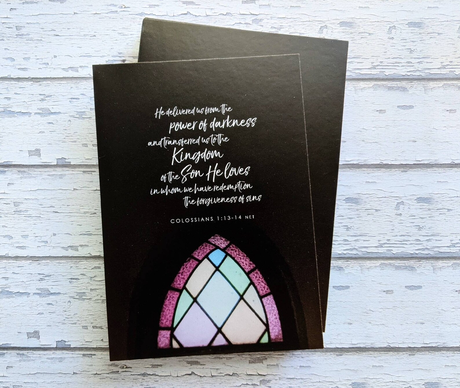 5x Word of Christ Postcard Set Green Fern Colossians 3:16 Word of God ...