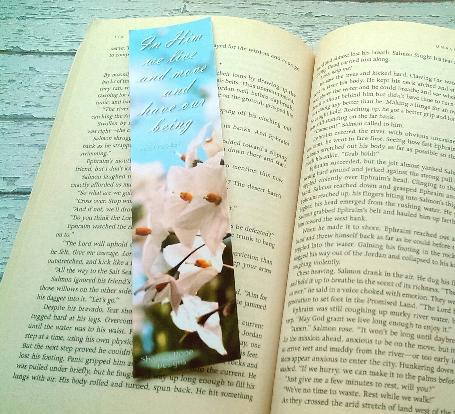 Bible Verse Flower Photo Bookmark Set X5 Scripture Memory Set Bible ...