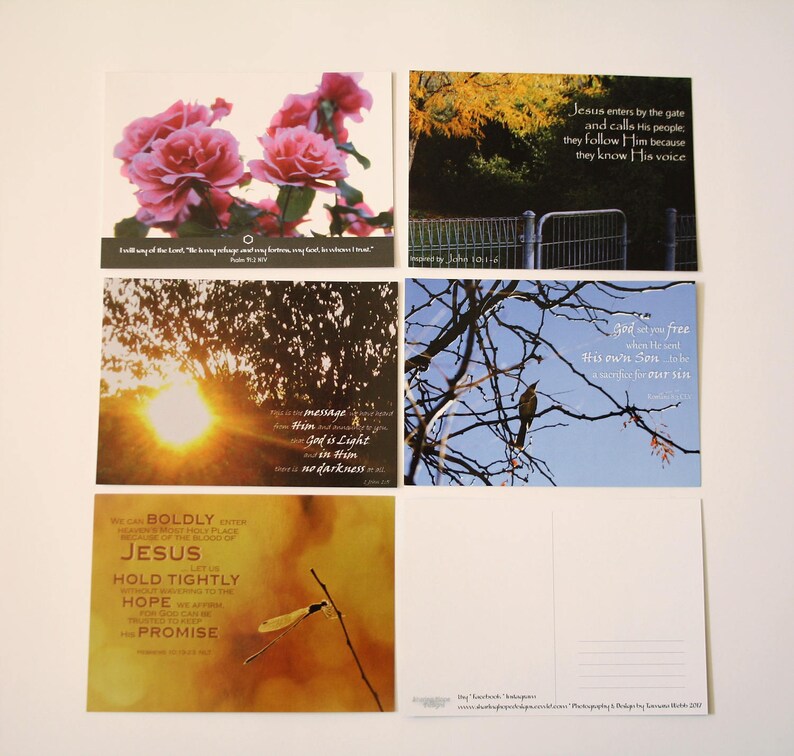 ANY TEN Bible Verse Postcards Faith Quotes Christian Easter Postcard ...