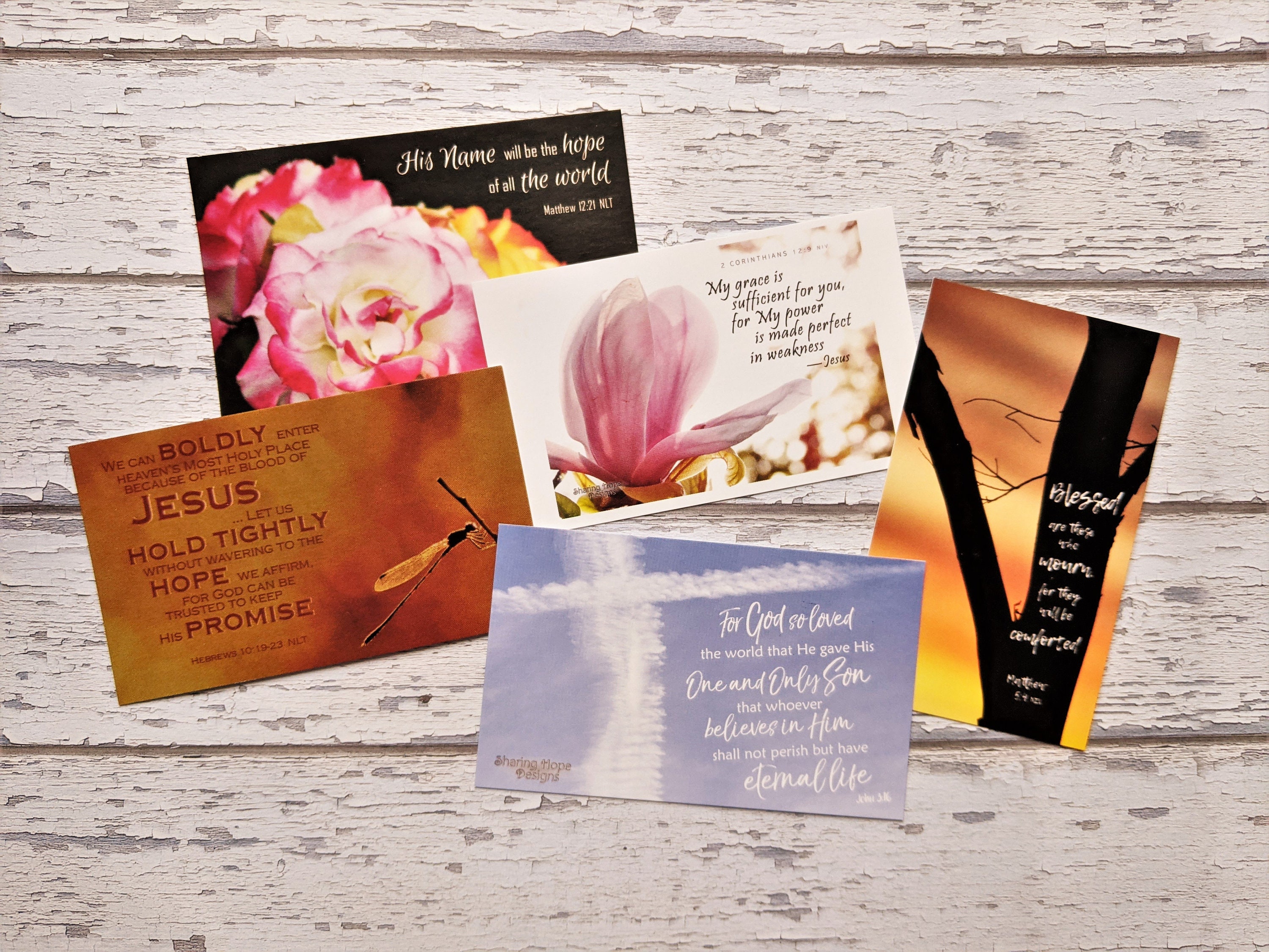 Encouragement Card Sets God's Sufficient Grace Power Bible Verse Memory ...