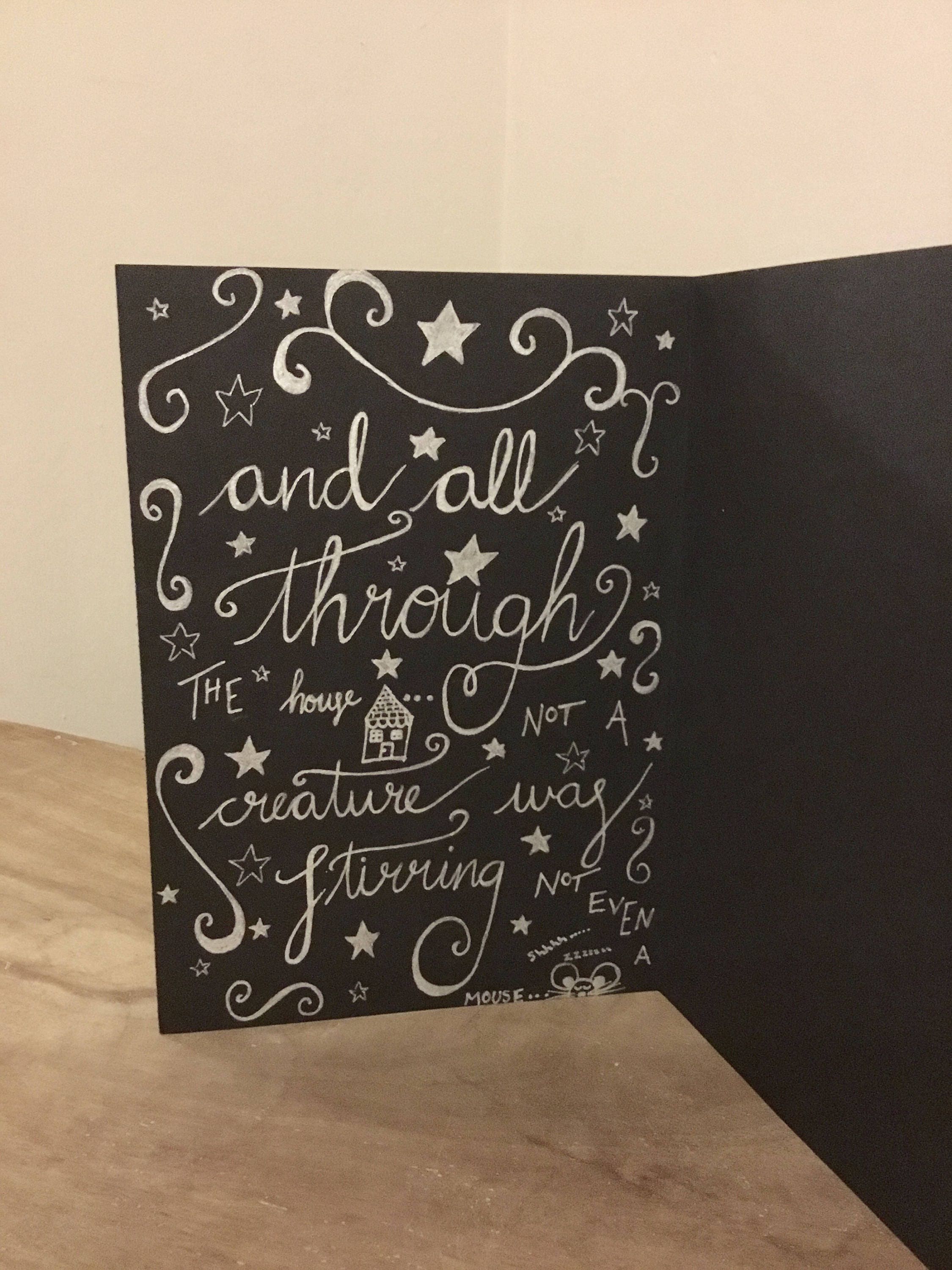 Hand lettered chalkboard style christmas cards - Etsy.de