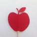 Red Apple Cupcake Toppers - Etsy