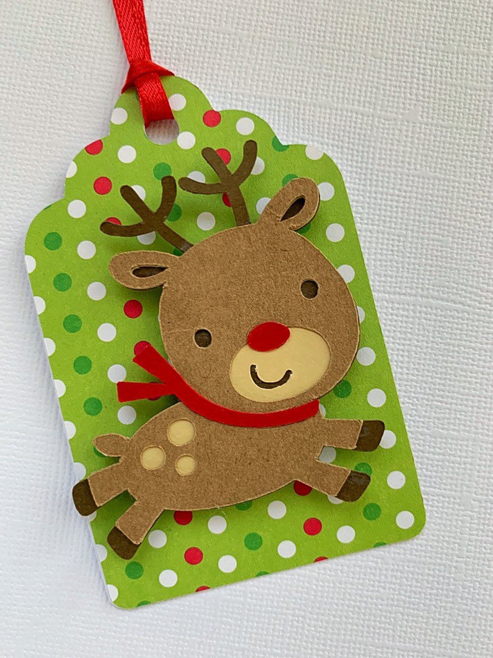 Christmas Reindeer Gift Tags/party Favor Tags | Etsy