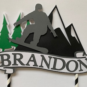 Snowboard Cake Topper With Personalized Name. - Etsy