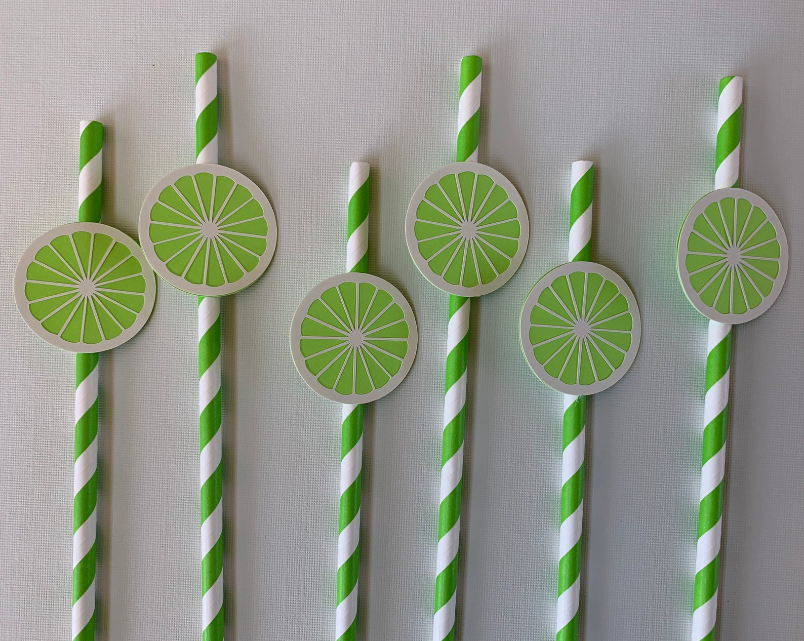 Lemon and Lime Citrus Slice Paper Straws | Etsy