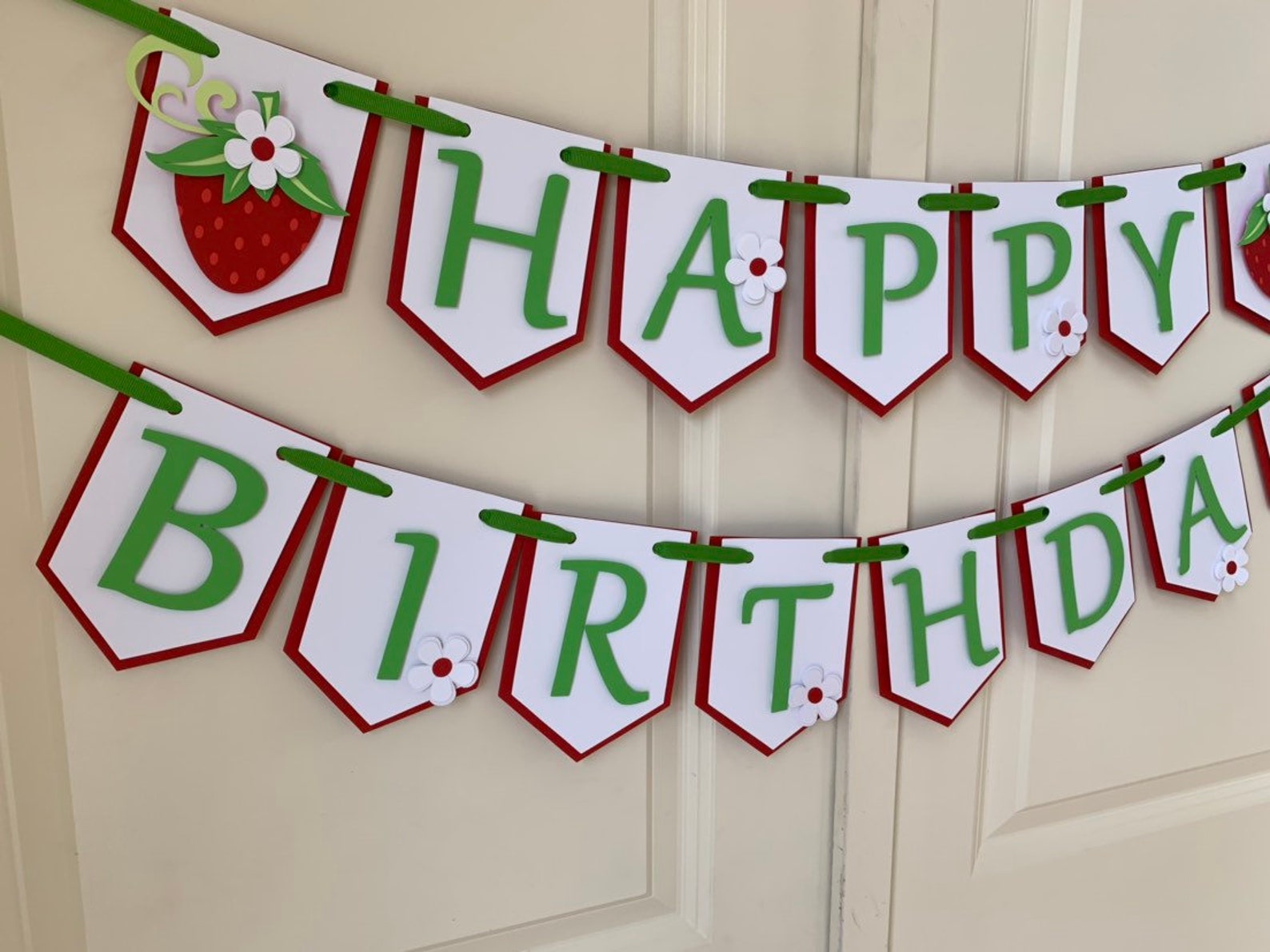 Strawberry Birthday Banner | Etsy