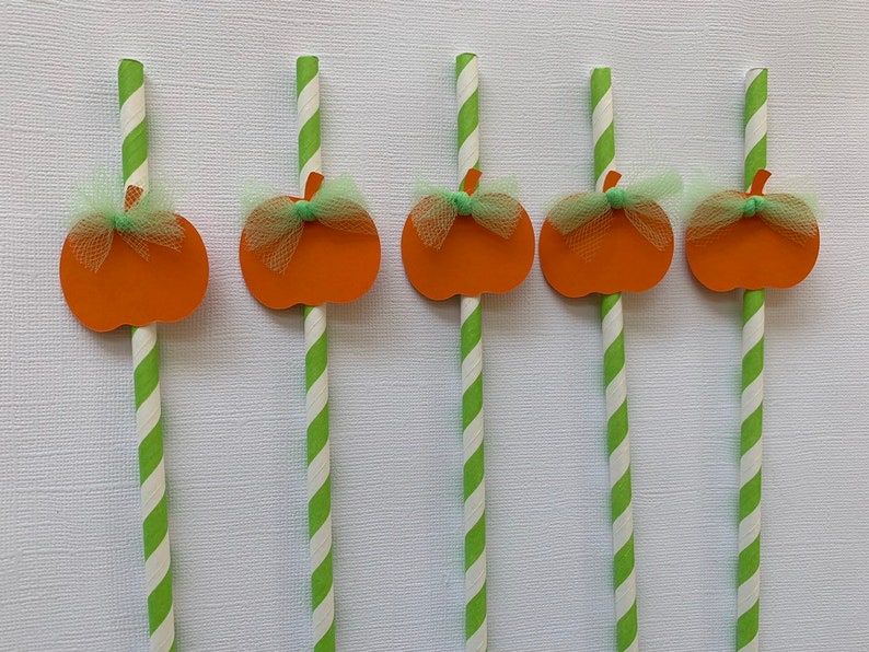 Pumpkin Paper Straws - Etsy
