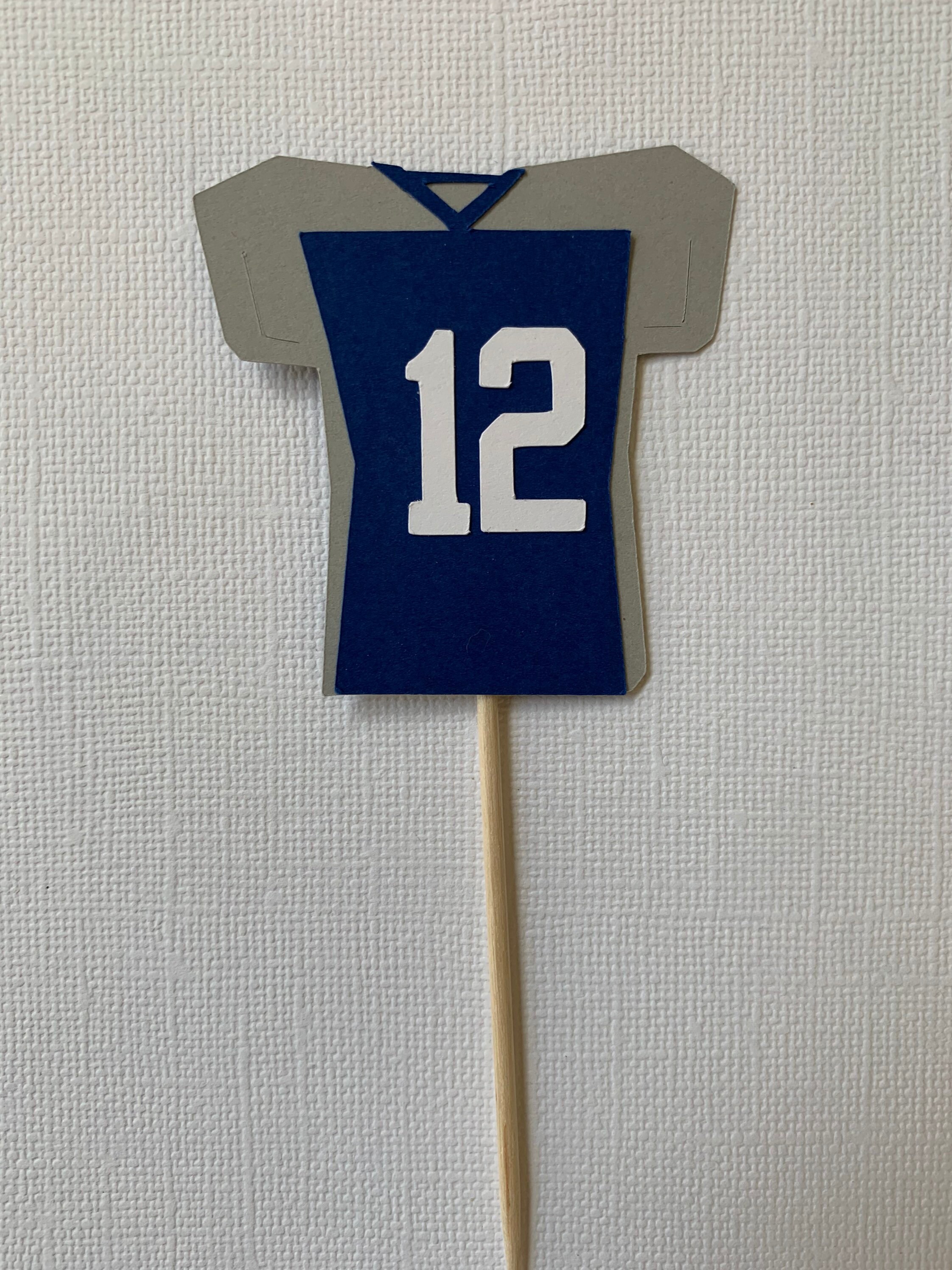 Football Cupcake Toppers With Custom Jersey Number. - Etsy
