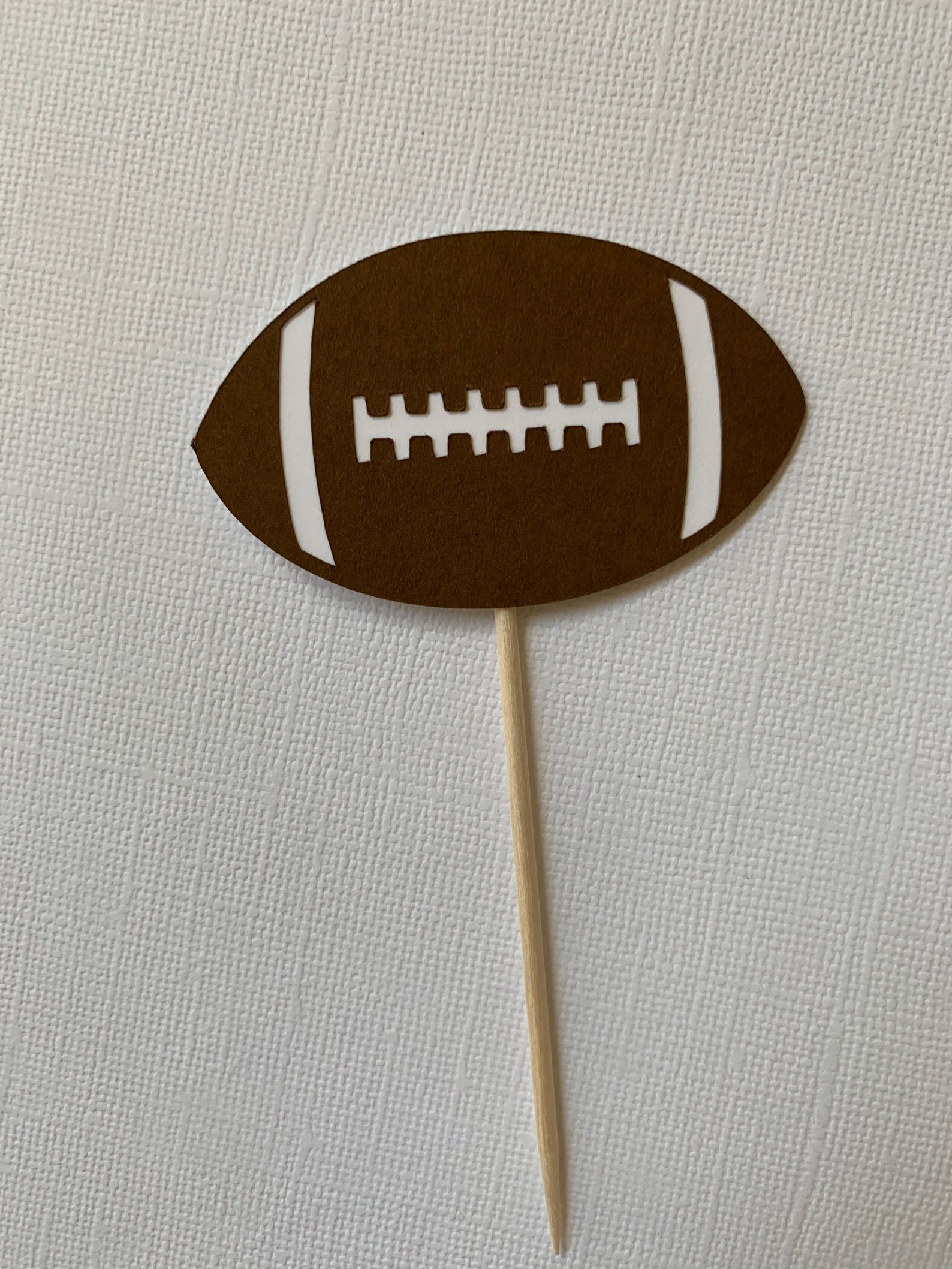 Football Cupcake Toppers With Custom Jersey Number. - Etsy