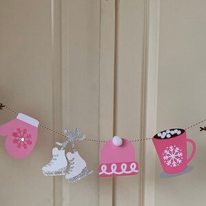 Winter Garland With Snowman, Ice Skates, Hot Chocolate, Mittens ...