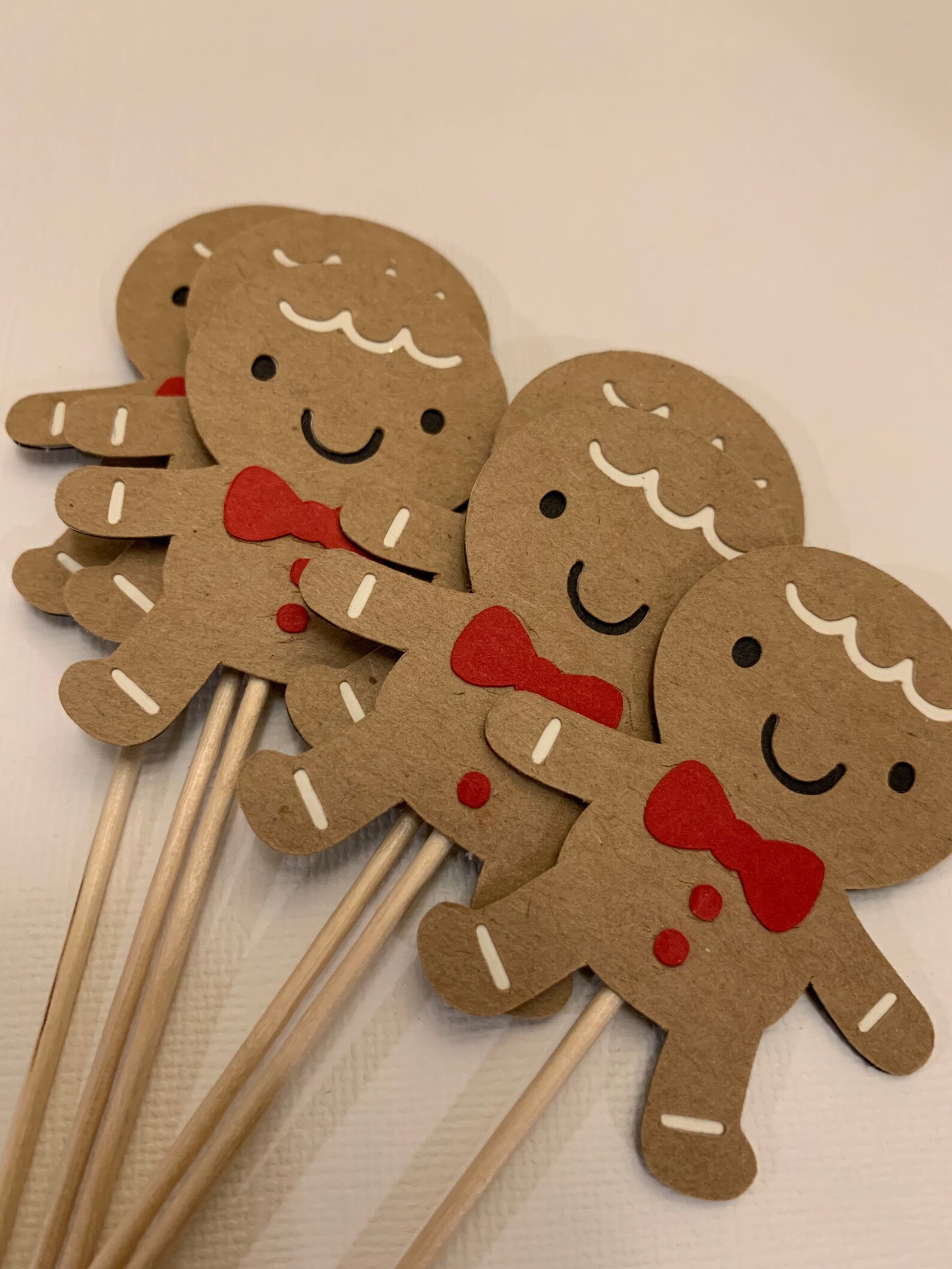 Gingerbread Cupcake Toppers - Etsy