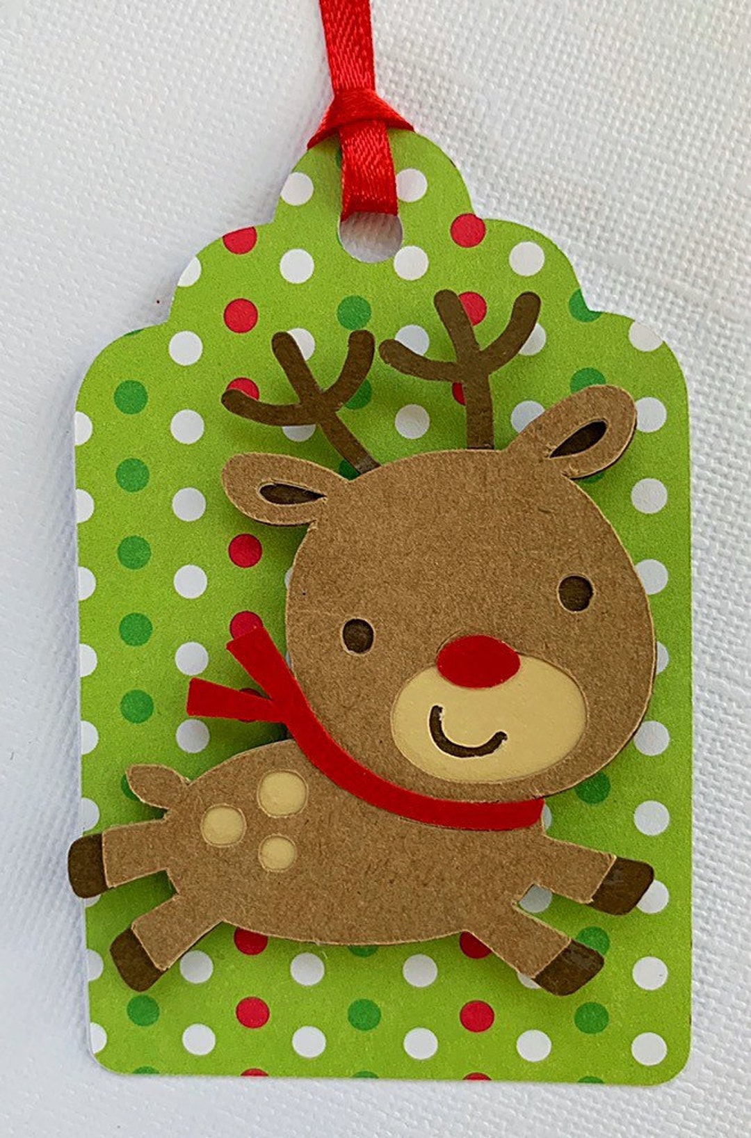 Christmas Reindeer Gift Tags/party Favor Tags - Etsy