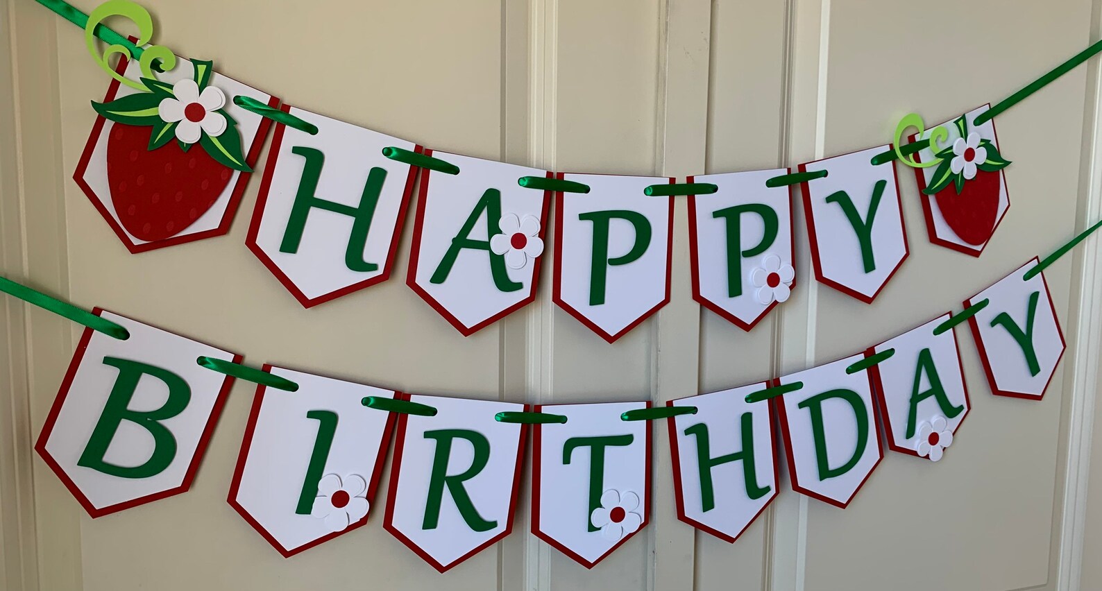 Strawberry Birthday Banner - Etsy