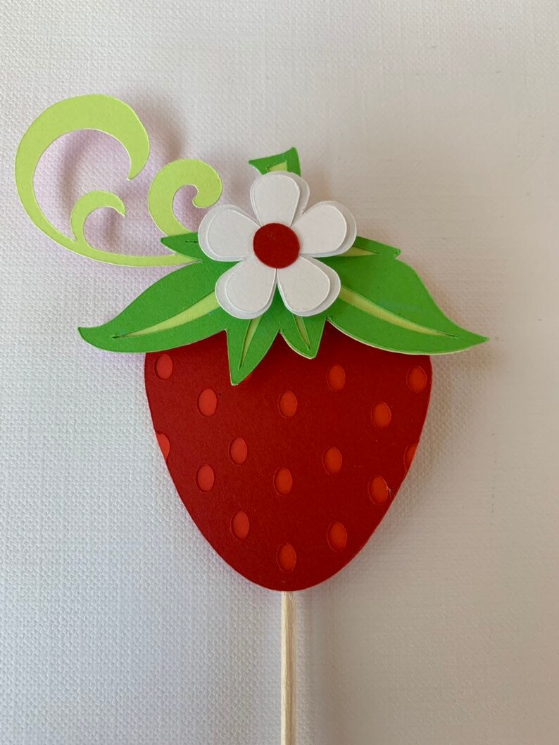 Strawberry Cupcake Toppers | Etsy