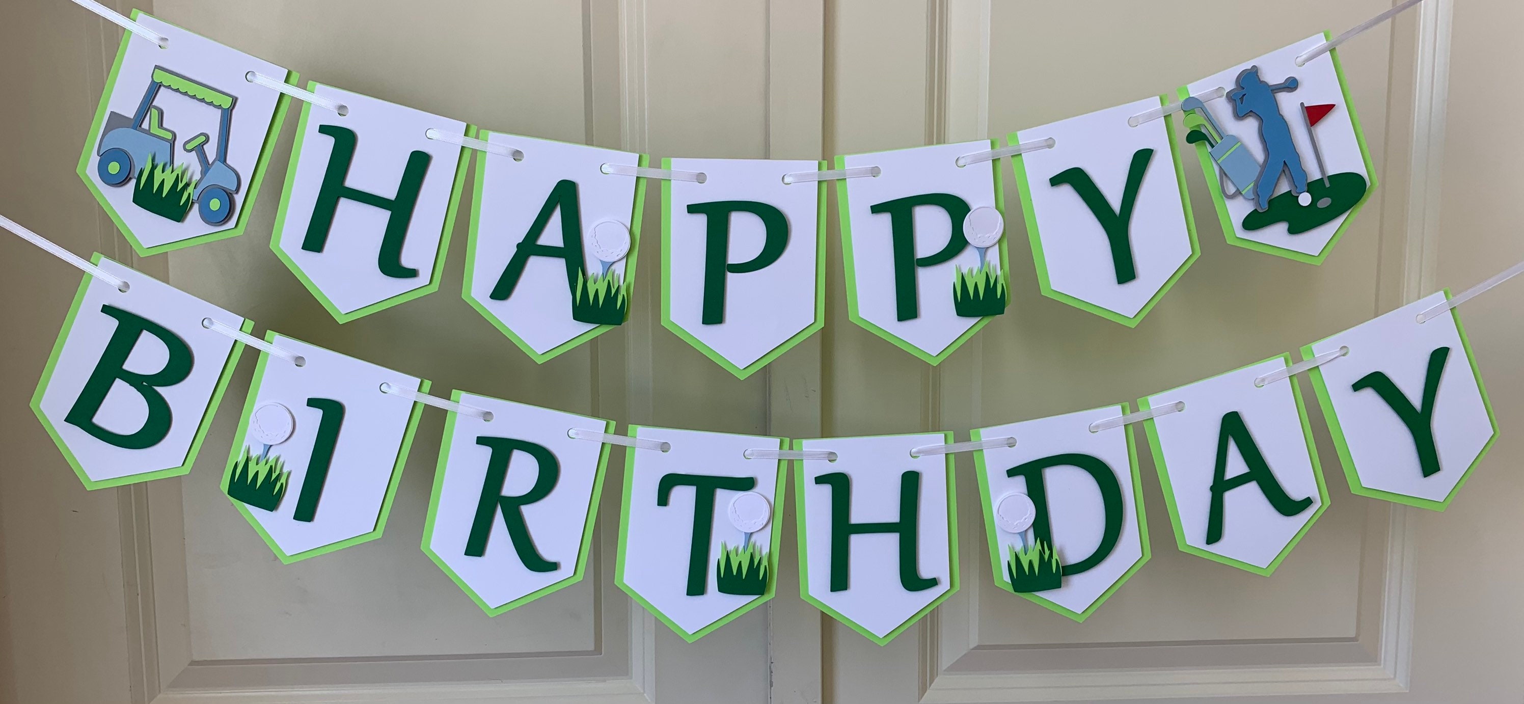 Golf Themed Happy Birthday Banner - Etsy