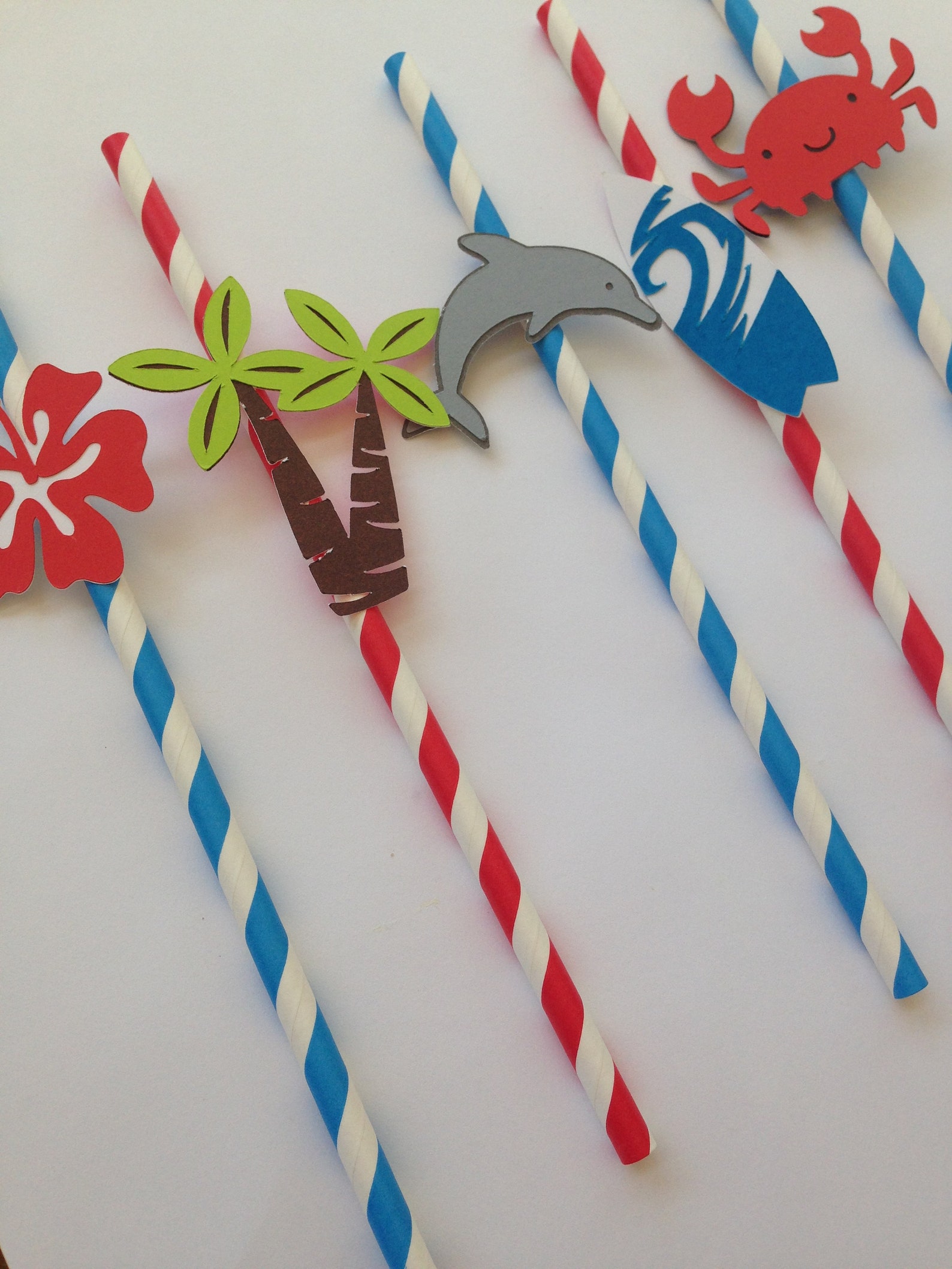 Beach Themed Paper Straws - Etsy