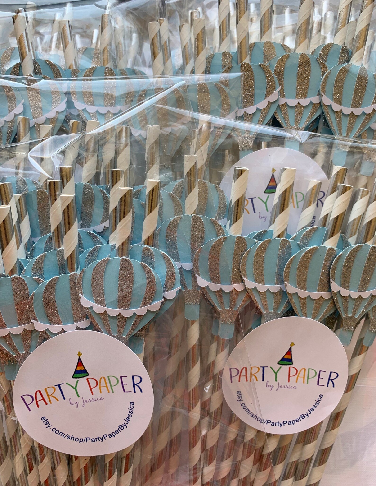 Hot air balloon paper straws | Etsy