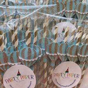 Hot Air Balloon Paper Straws - Etsy