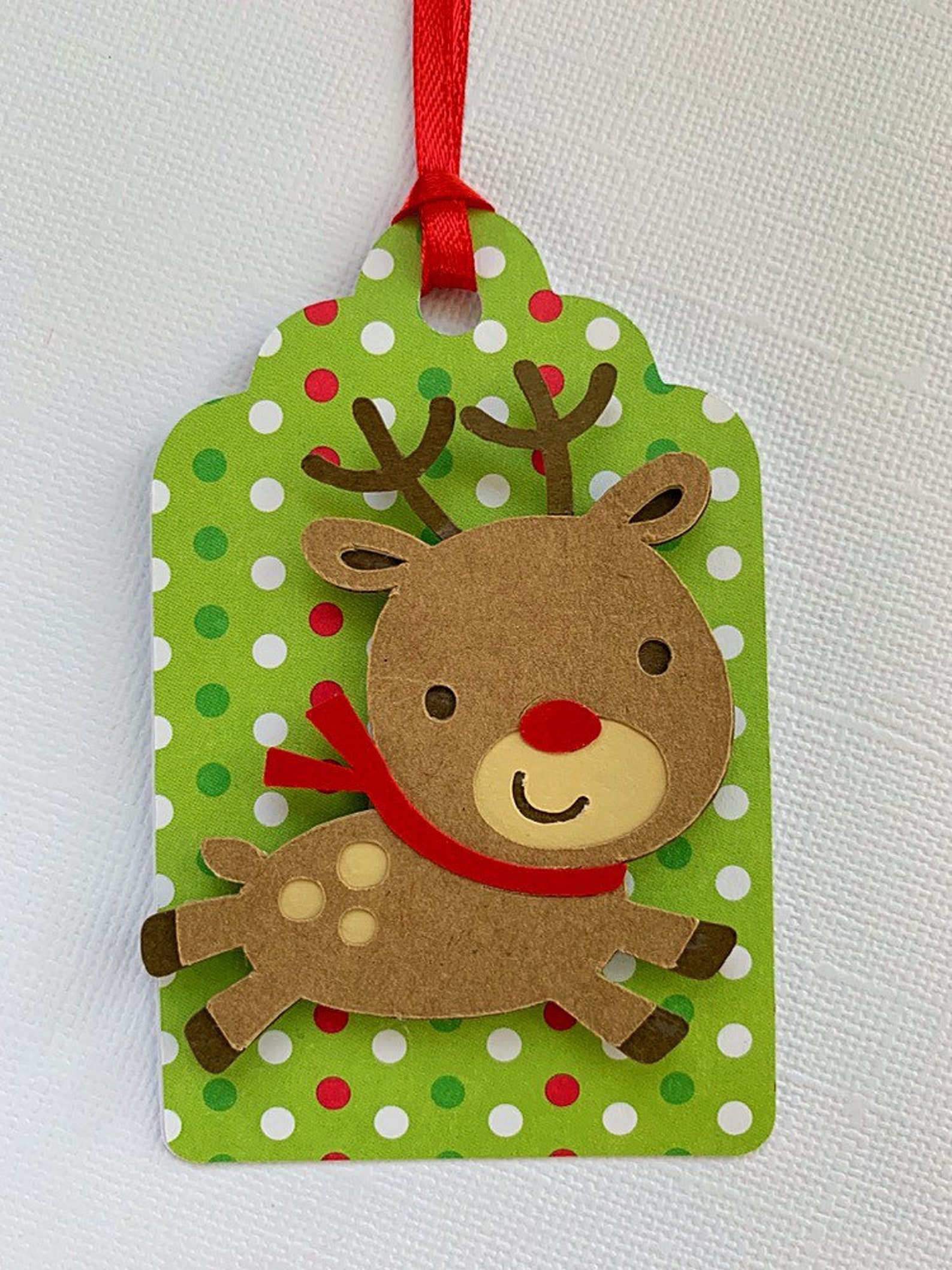 Christmas Reindeer Gift Tags/party Favor Tags | Etsy