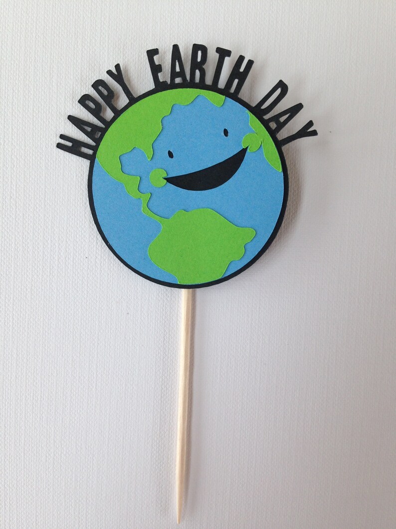 Earth Day Cupcake Toppers - Etsy