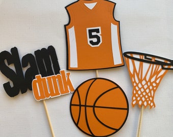 Red Basketball Party Centerpieces – Printable Basketball Banquet Decor ...