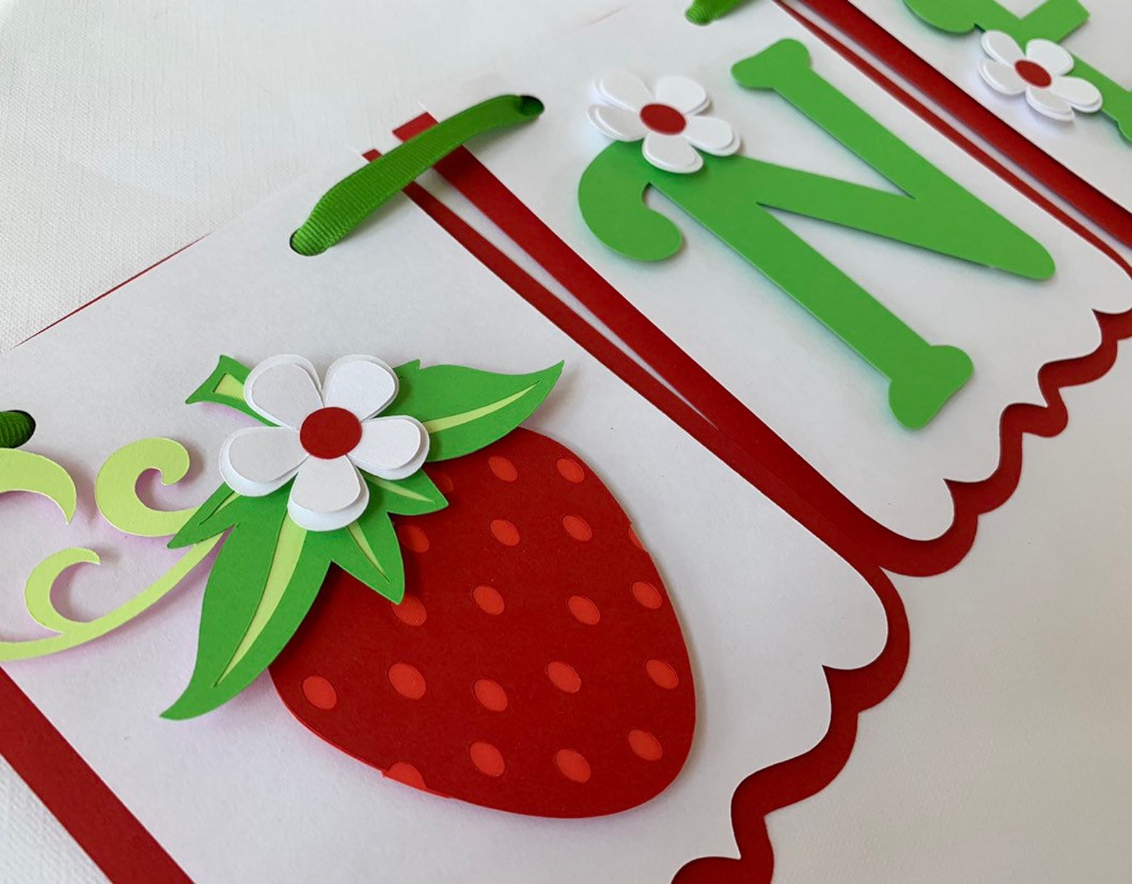 Strawberry One Banner - Etsy