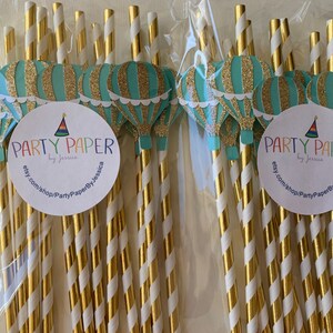 Hot Air Balloon Paper Straws - Etsy