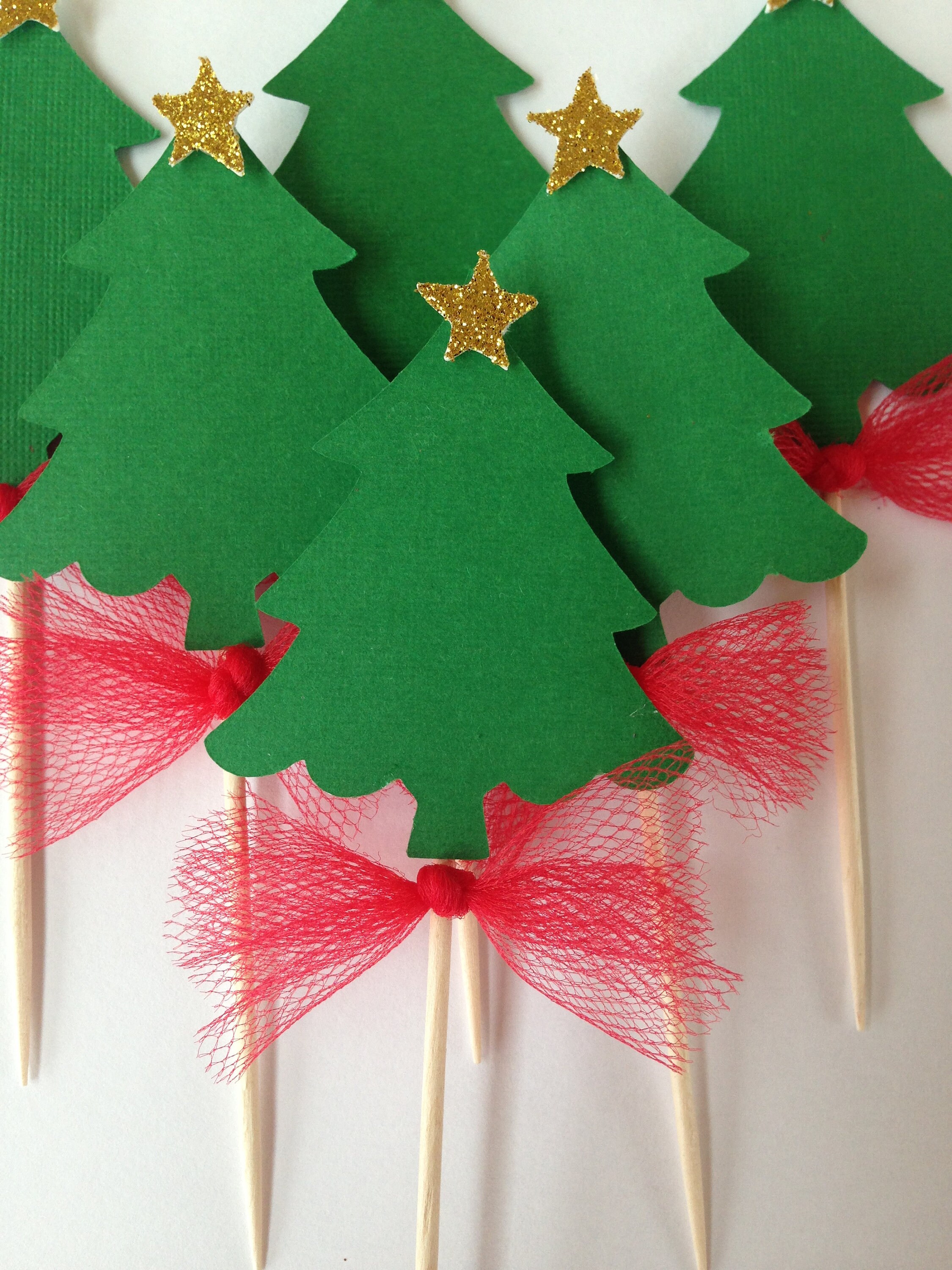 Christmas Tree Cupcake Toppers - Etsy