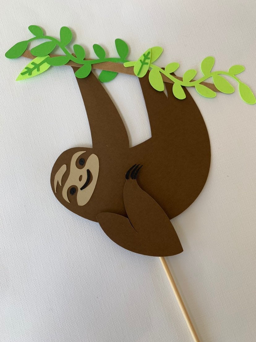 Sloth/jungle centerpiece sticks | Etsy
