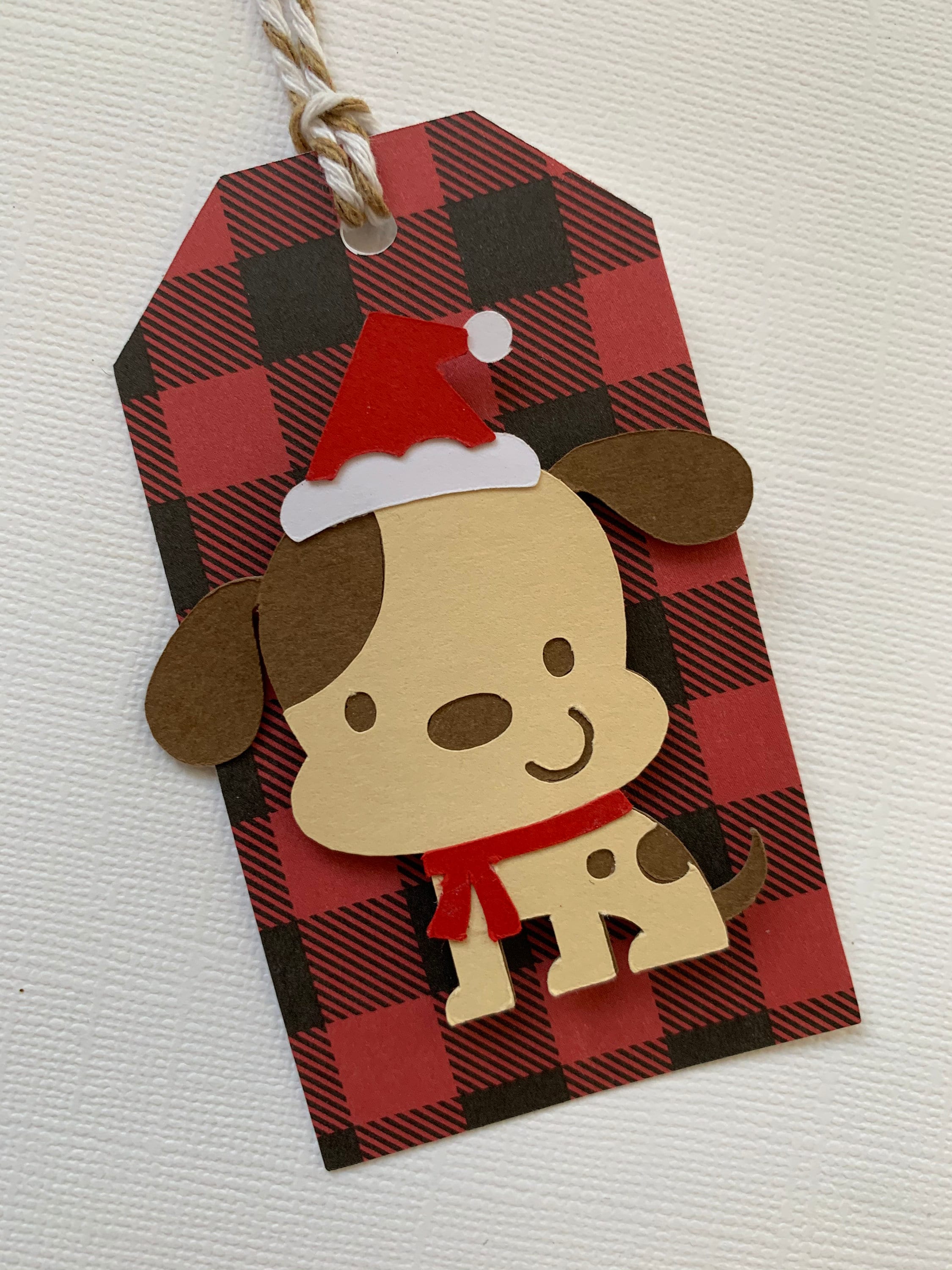 Christmas puppy gift tags | Etsy