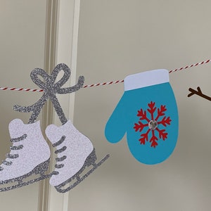 Winter Garland With Snowman, Ice Skates, Hot Chocolate, Mittens ...