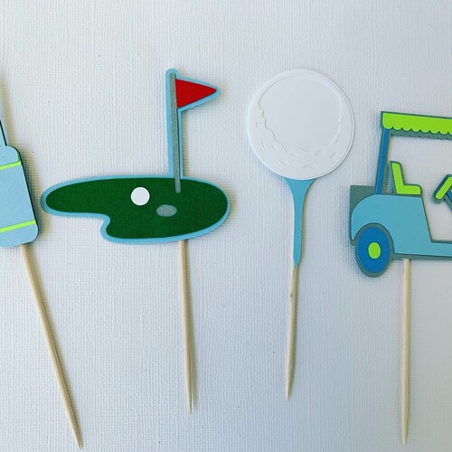 Golf Cupcake Toppers Golf Birthday Party Golf Party - Etsy