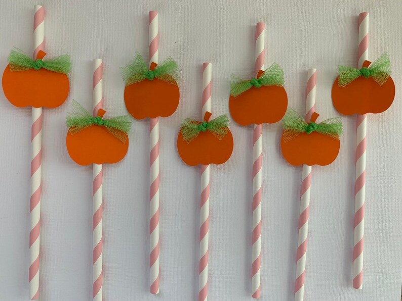 Pumpkin Paper Straws - Etsy