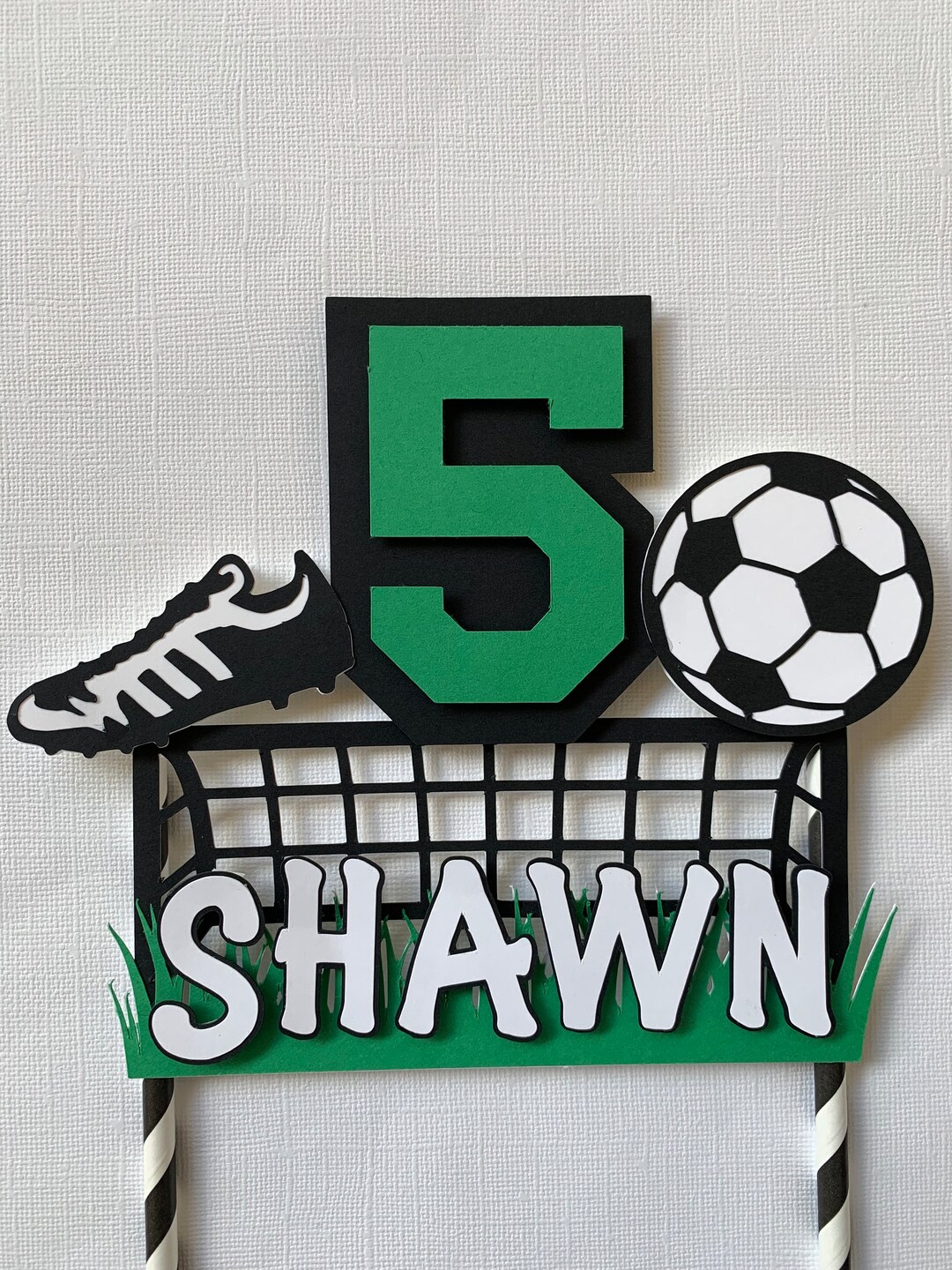 Soccer Cake Topper With Personalized Name. - Etsy