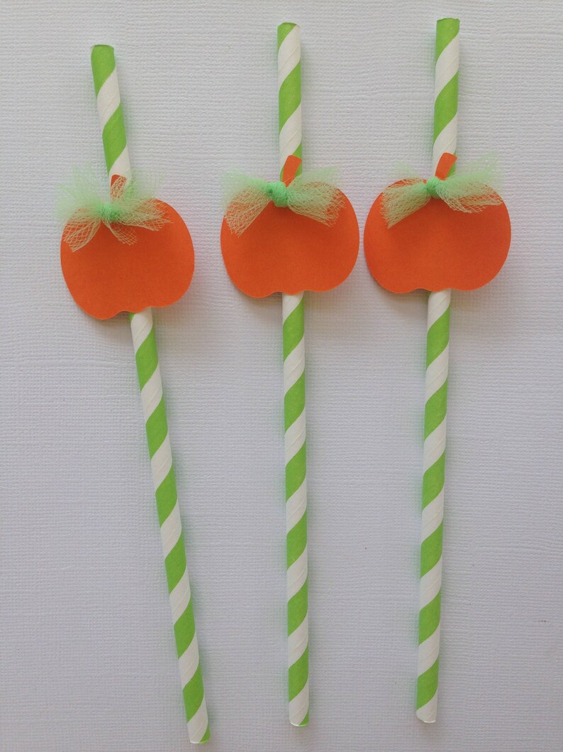 Pumpkin Paper Straws - Etsy