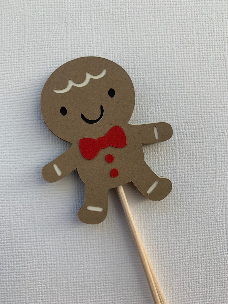 Gingerbread Cupcake Toppers | Etsy