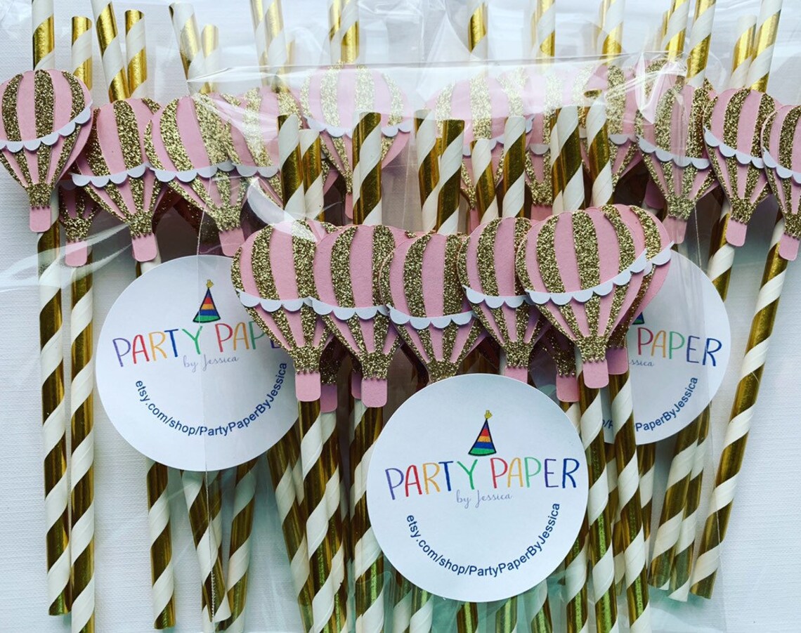 Hot Air Balloon Paper Straws - Etsy