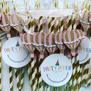 Hot Air Balloon Paper Straws - Etsy