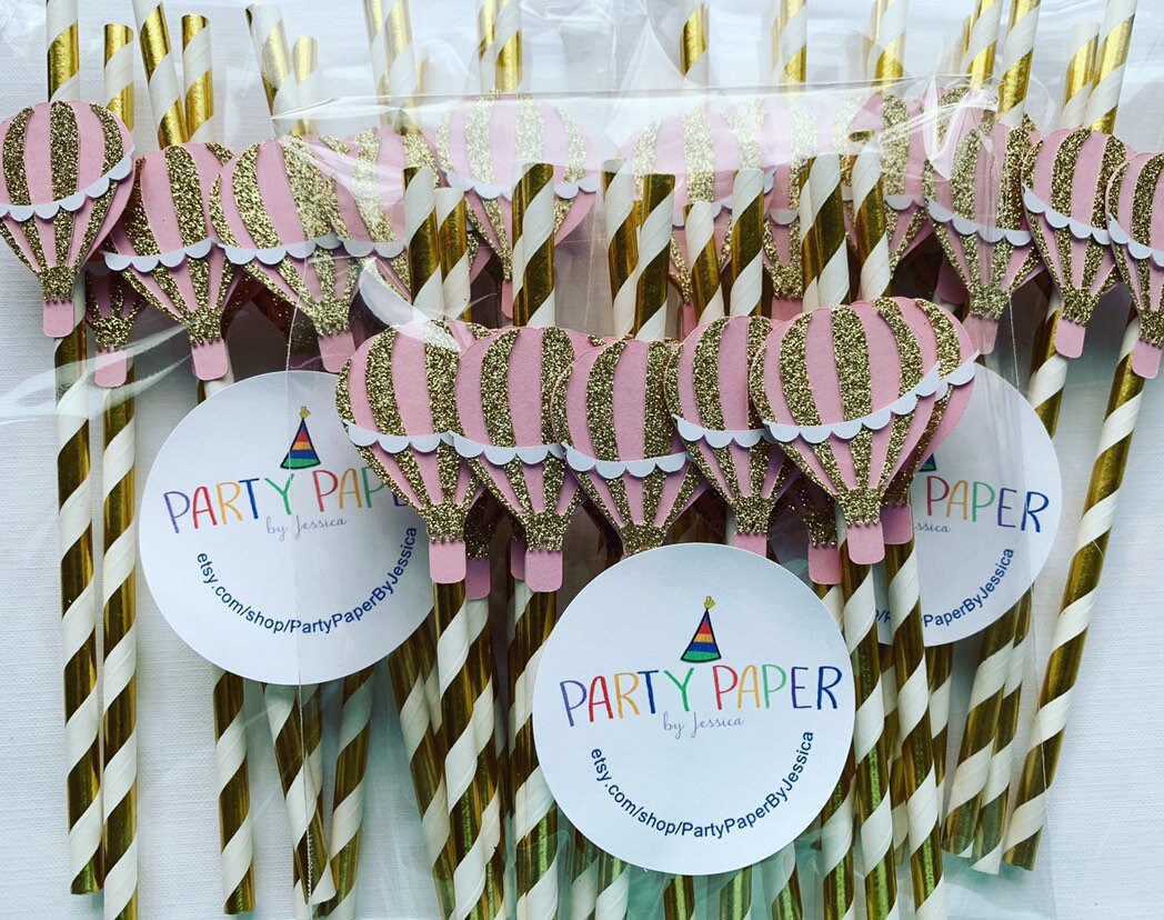 Hot Air Balloon Paper Straws - Etsy
