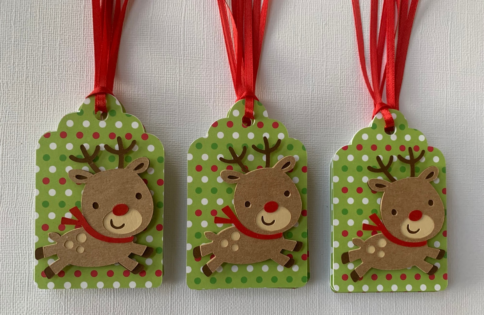 Christmas Reindeer Gift Tags/party Favor Tags | Etsy