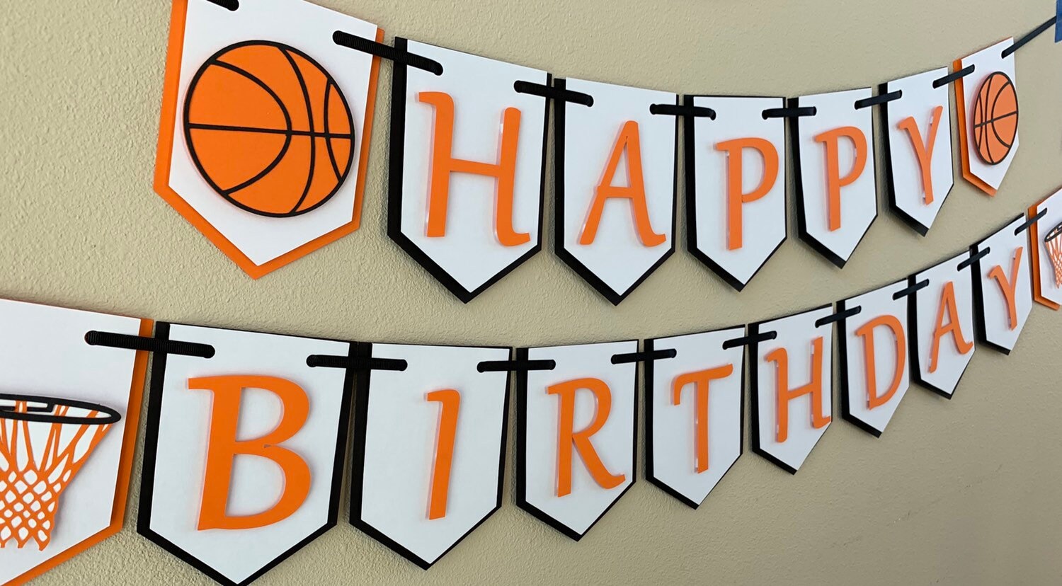 Basketball Birthday Banner - Etsy