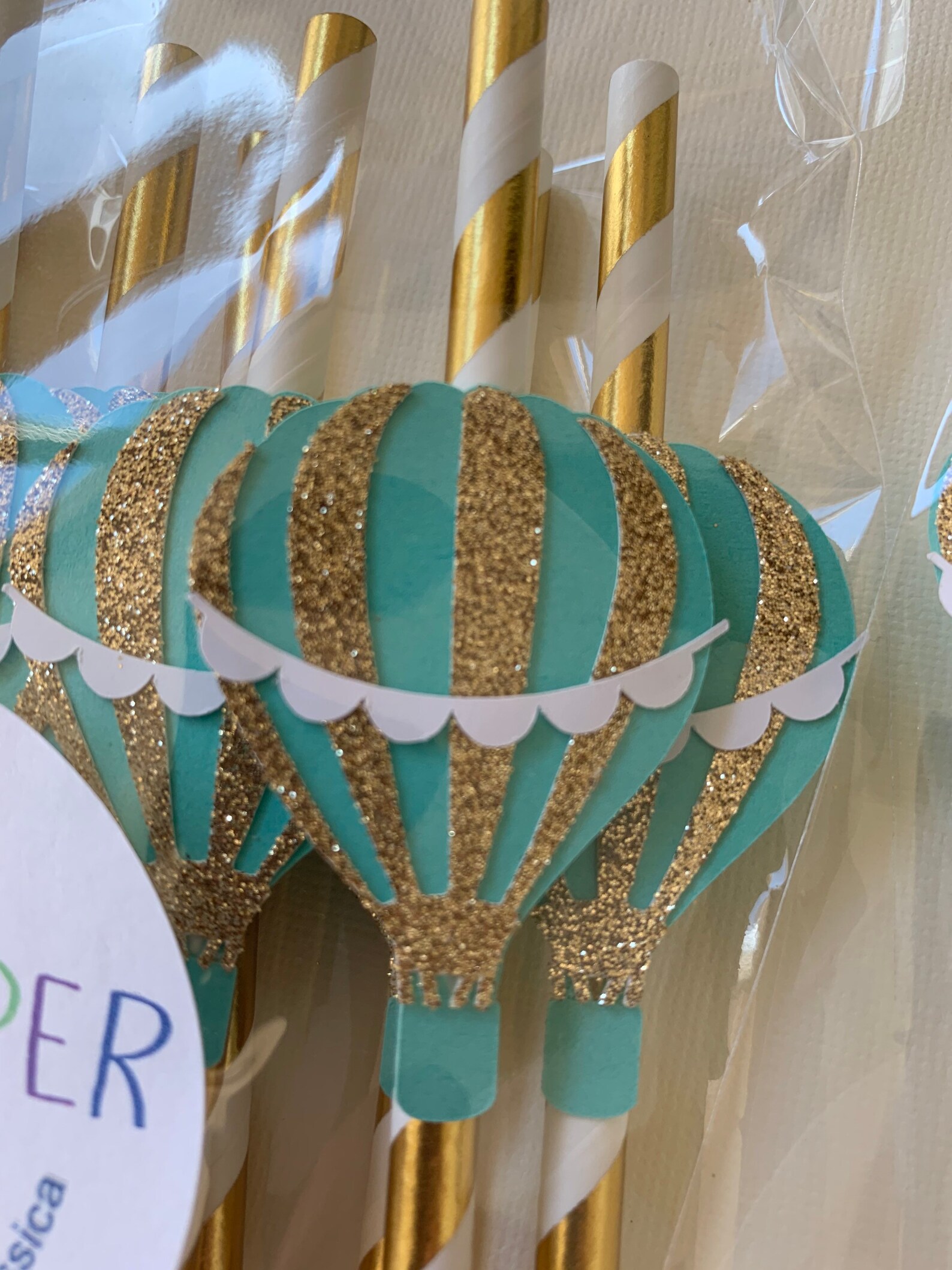 Hot air balloon paper straws | Etsy