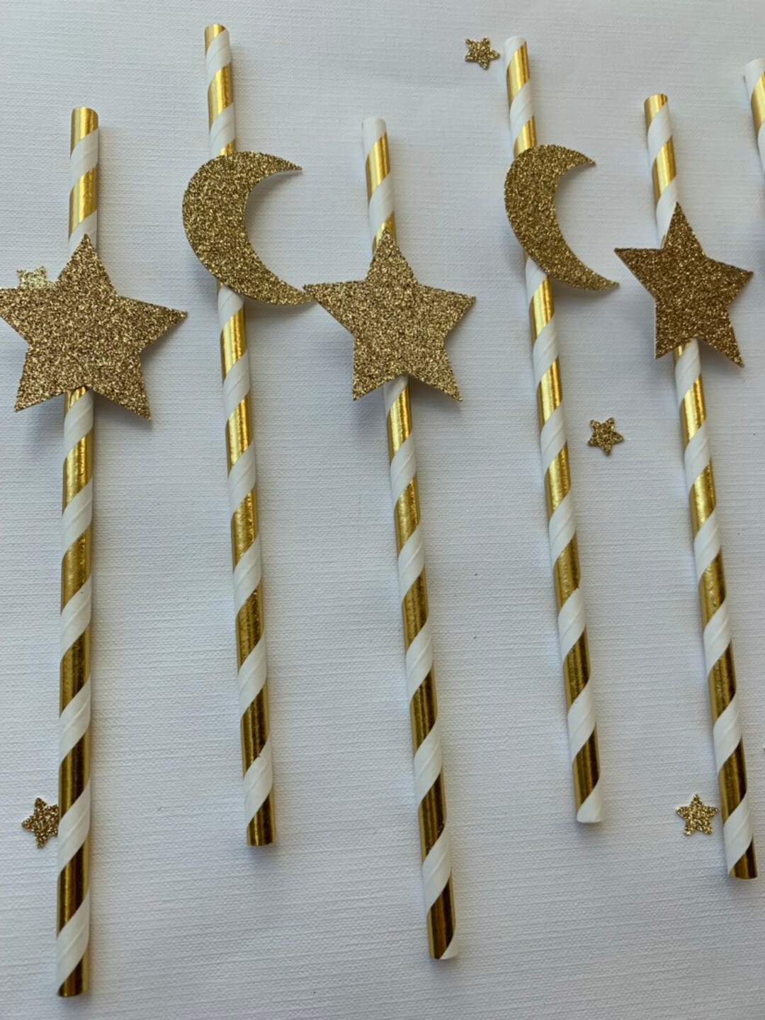 Cresent Moon and Stars Paper Straws - Etsy