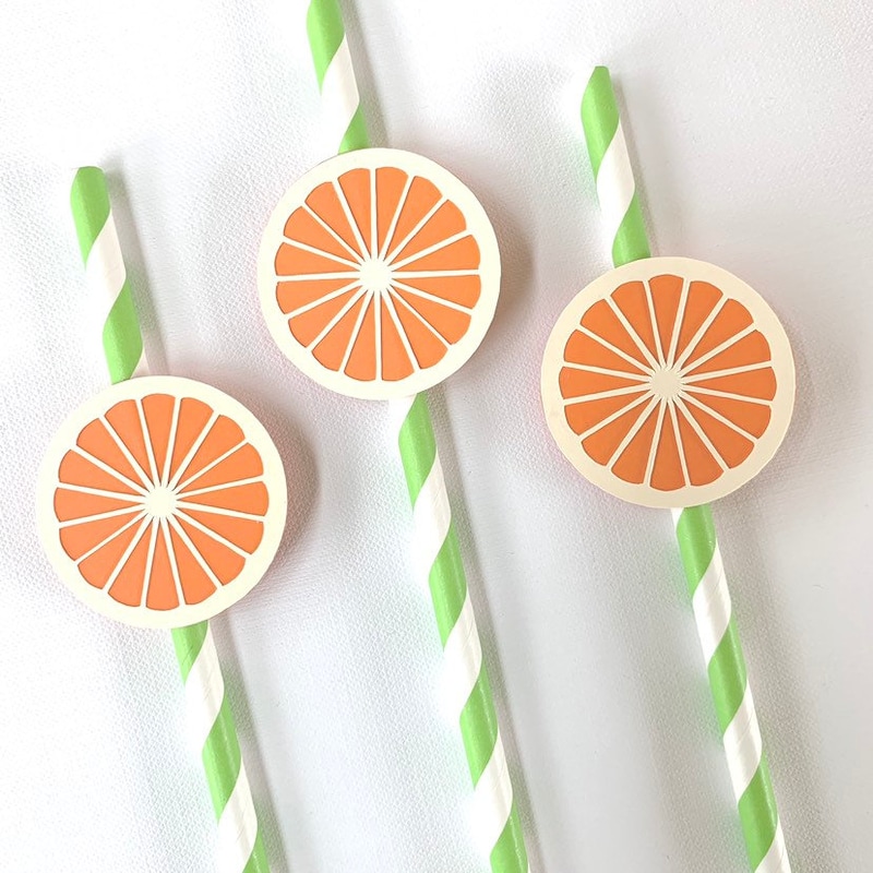 Orange Paper Straws - Etsy