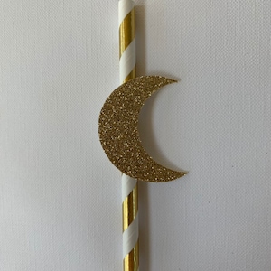 Cresent Moon and Stars Paper Straws - Etsy