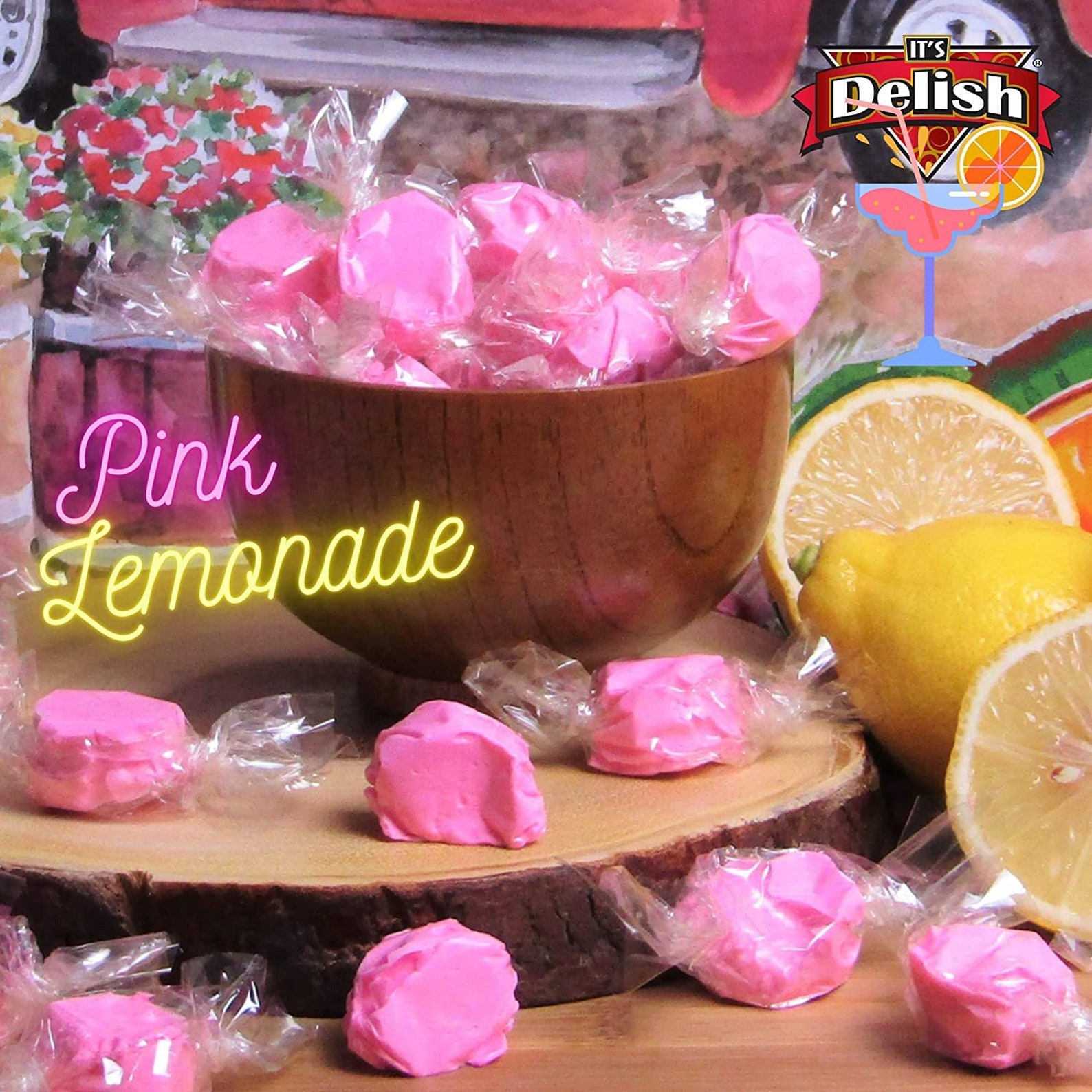 Pink Lemonade Taffy Chews by It's Delish- Individually Wrapped Gourmet ...