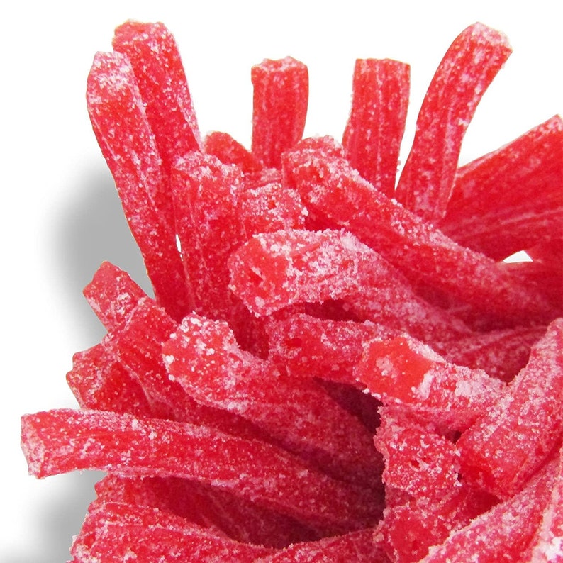 Sour Strawberry Licorice Sticks by Its Delish Chewy Red - Etsy